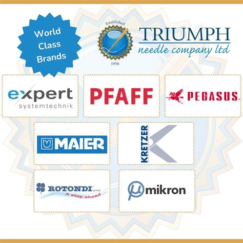 Triumph Needle Company Ltd Proudly Representing World Class Brands