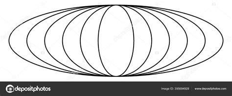 Six Concentric Ellipses Vertical Axis All Ellipses Joined Together