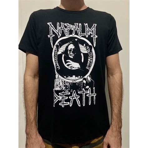 Camiseta Napalm Death Logo Old School Shopee Brasil