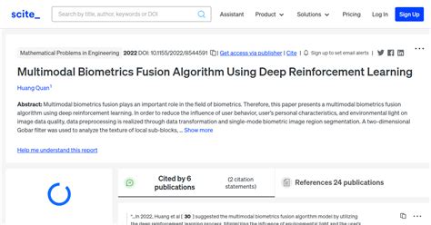 Multimodal Biometrics Fusion Algorithm Using Deep Reinforcement Learning
