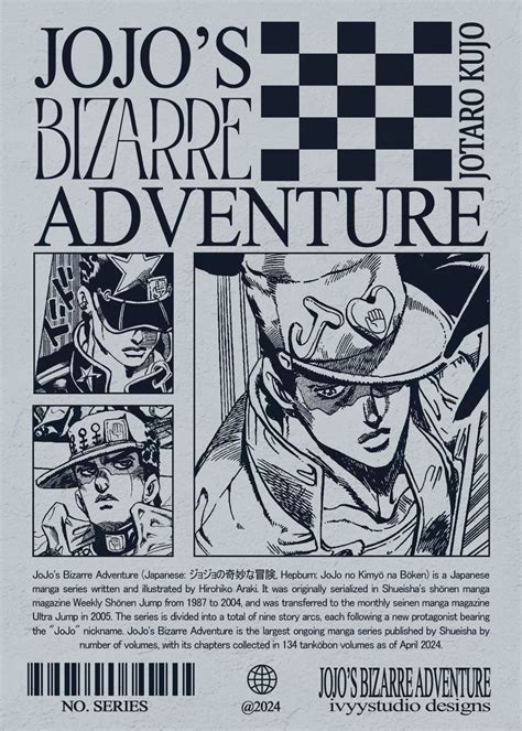 Jojos Bizarre Adventure Jojo Manga Poster Jojos Cover