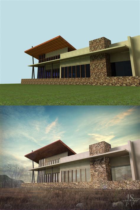Before And After Architecture Tratamento Photoshop Projeto De Architecture Rendering