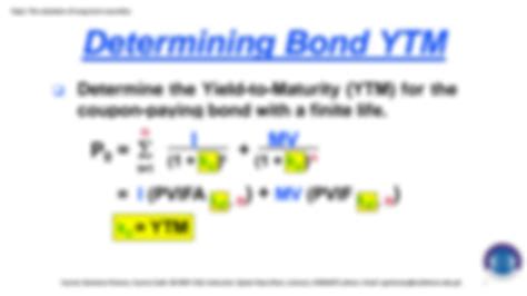 SOLUTION PPT Slides Yield To Maturity Ytm Studypool