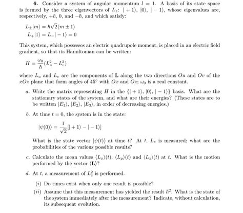 solved consider a system of angular momentum l 1 ﻿a basis