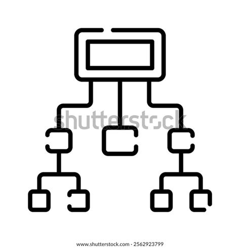 Hierarchy Icon Design Flowchart Vector Workflow Stock Vector Royalty Free 2562923799