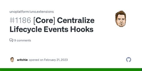 Core Centralize Lifecycle Events Hooks · Issue 1186 · Unoplatform
