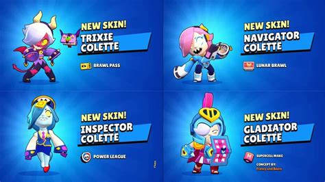 All Colette Skins In Brawl Stars