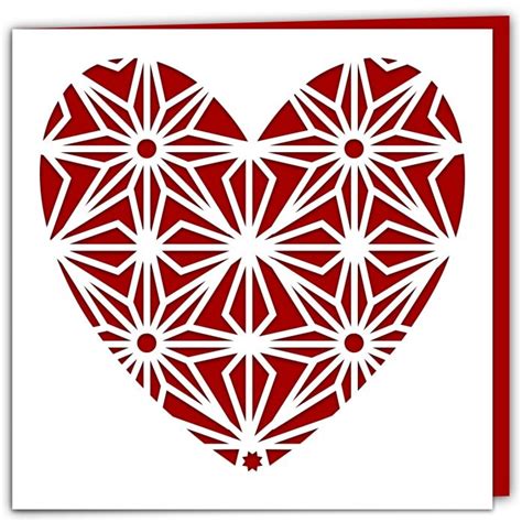 Swedish Star Geometric Heart Card D 1311753