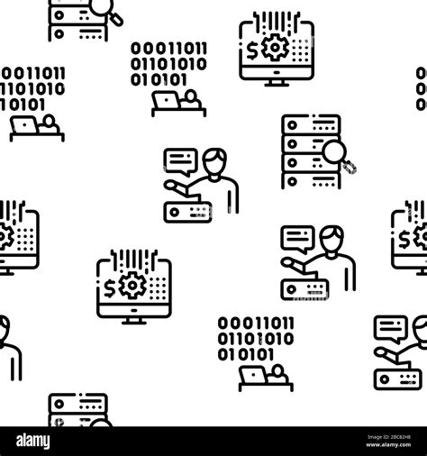 Data Scientist Worker Seamless Pattern Vector Stock Vector Image Art Alamy