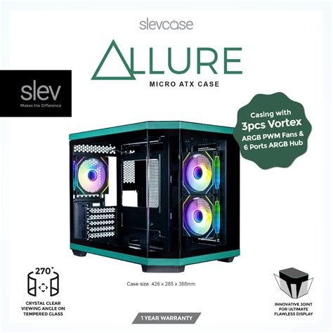 Slevcase Allure Micro Atx Casing Shopee Malaysia