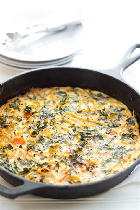 Leftover Spaghetti Frittata Wholefully
