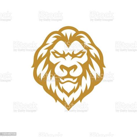 라이온 헤드 마스코트 로고 디자인 라이온 벡터 일러스트 레이 션 갈기에 대한 스톡 벡터 아트 및 기타 이미지 갈기 고양잇과