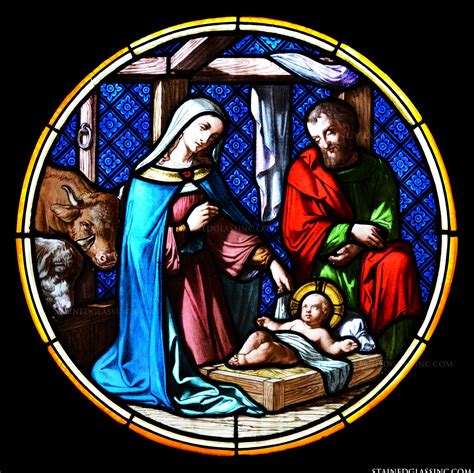 Nativity Scene Stained Glass