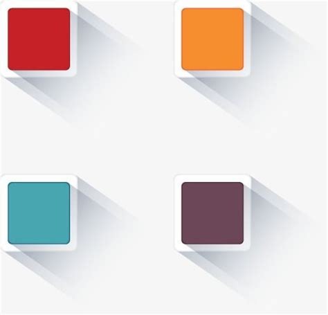 ppt element vector set with long shadows