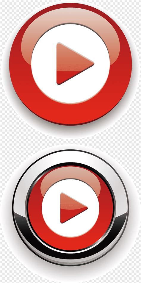 빨간색과 흰색 재생 버튼 로고 버튼 아이콘 시작 버튼 텍스트 상표 Png Pngegg