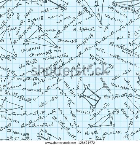Maths Seamless Pattern Tile Endless Background Stock Vector Royalty