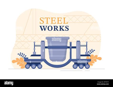Steelworks With Resource Mining Smelting Of Metal In Big Foundry And