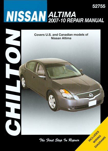 Nissan Altima Repair Service Manual 2007 2010 Chilton 52755