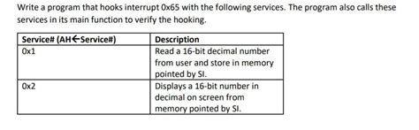Solved Coal Use Of Emu8086 The Code Must Executable On Emu