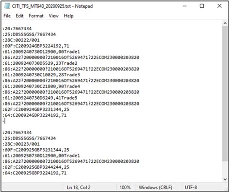 Report 1431 Actual Cash Mt940 Statement Cs Lucas