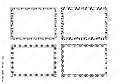 Vector Luxury Photo Frame Border Design Certificate Border Resume Border Frame Stock Vector