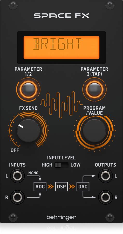 Behringer Space Fx 24 Bit Stereo Multi Effects Engine Eurorack Module Andertons Music Co