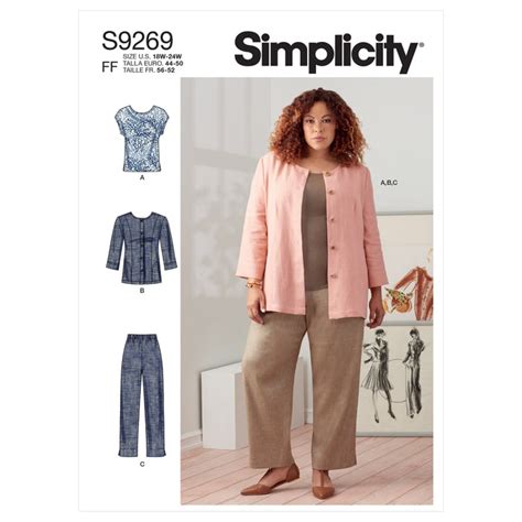 Simplicity Sewing Pattern S9269 Womens Jacket Knit Top And Pants