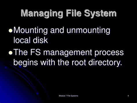 PPT Module File Systems PowerPoint Presentation Free Download ID