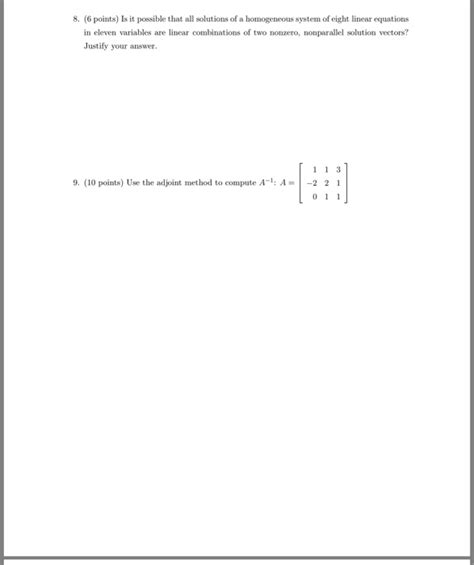 Solved 8 6 Points Is It Possible That All Solutions Of A Chegg Com