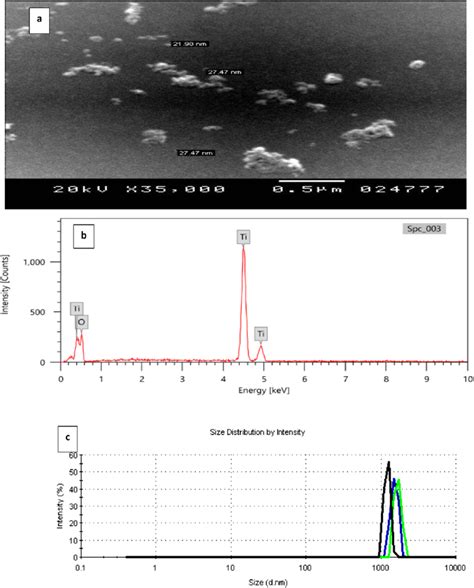 Characterization Of Tio 2 Nps A Sem Of Nps Scanned At 35000 × B