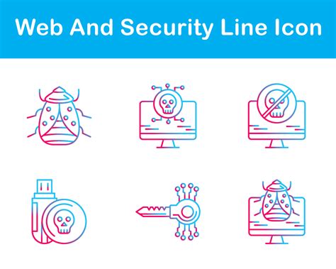 Web And Security Vector Icon Set 20652879 Vector Art At Vecteezy