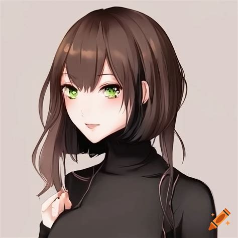 Light Brown Hair Green Eyes Anime Girl