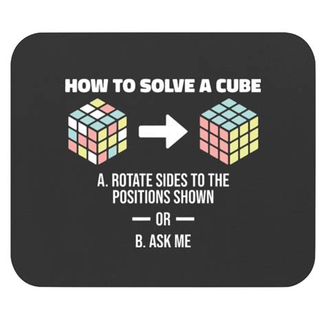How To Solve A Cube Math Cubing Speedsolving Speed Cuber Mouse Pads Sold By Pestermus Sku