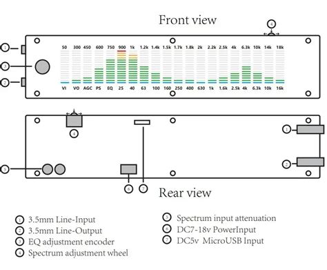 ⭐⭐⭐dc 12v Led Music Spectrum Display Multi Mode Dsp Equalizer Level Indicator Light Rhythm