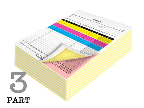 85 X 11 Full Color Carbonless 3 Parts