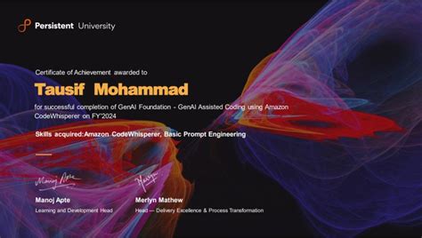 Tausif Mohammad On Linkedin I Am Pleased To Share That I Have Recently