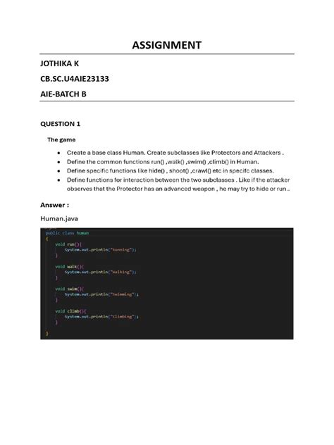 Java Classes For Ai Assignment Pdf