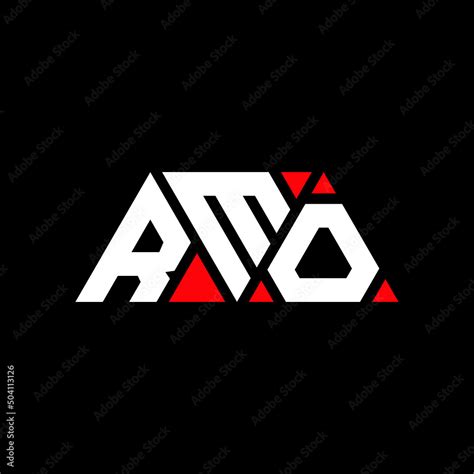 Rmo Triangle Letter Logo Design With Triangle Shape Rmo Triangle Logo