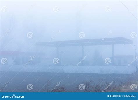 Fog And Zero Visibility Along A Road Stock Image