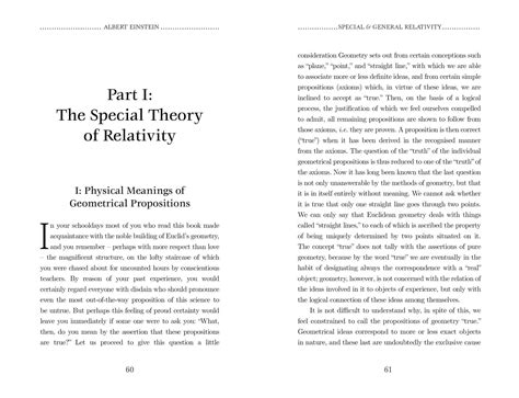 Special And General Relativity Concise Edition Book By Albert