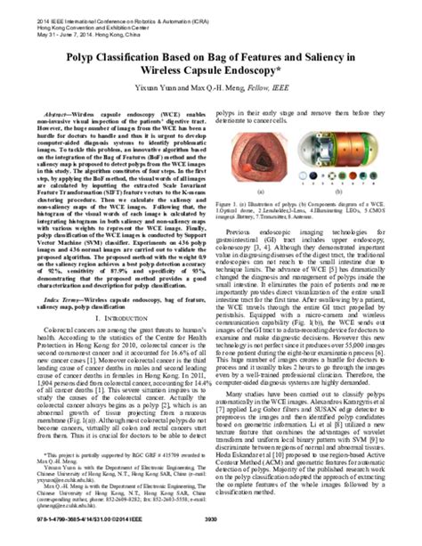 Pdf Polyp Classification Based On Bag Of Features And Saliency In
