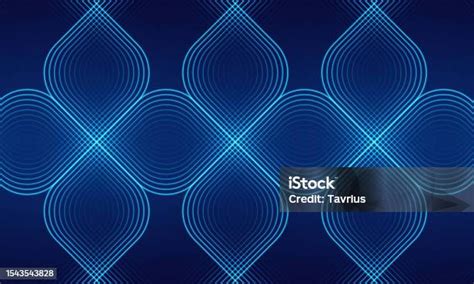 디지털 기하학적 요소들은 추상적인 벡터 배경을 가지고 있다 진한 파란색 배경입니다 현대 선 줄무늬 곡선 추상적인 럭셔리 프리젠테이션 배경 빛나는 네온 조명 우주의 생생한