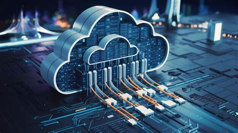 Cloud Computing Technology Internet Storage Network With Technology Background Data Information