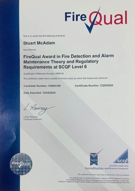 Our 4th Fqual Scqf Level 6 Award Aspect Fire Suppression Aspect Training Days