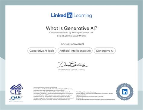 Athithiya Varman Ak On Linkedin Certificate Of Completion