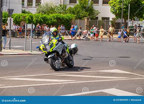 Civil Traffic Guards Or Guardia Civil Mounted On Their Motorcycles