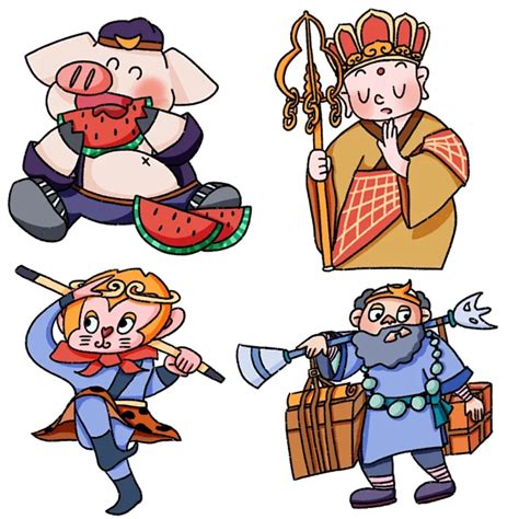 西游记简笔画｜孙悟空唐僧猪八戒妖精素材 小红书 花瓣网