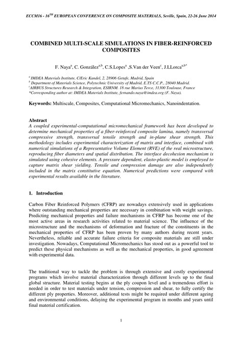 Pdf Combined Multi Scale Simulations In Fiber Reinforced Composites