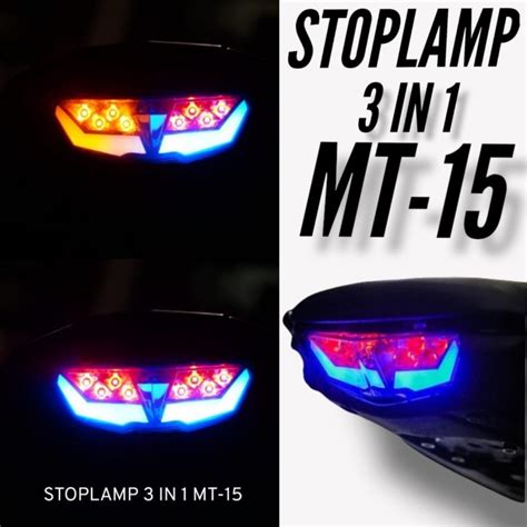Yamaha Mt15 Lampu Belakang Led Motorsikal Mt 15 Tail Lamp Mslaz150 L E D Intigrated Tail Lamp
