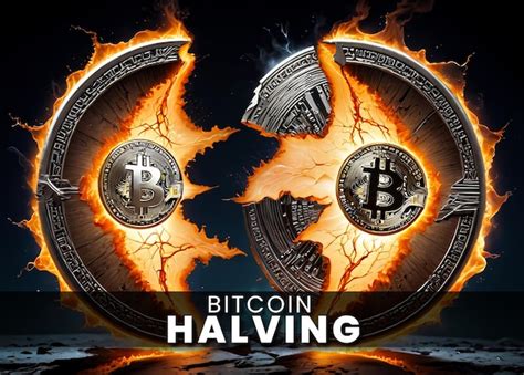 premium photo bitcoin halving block reward breaking bitcoin halving